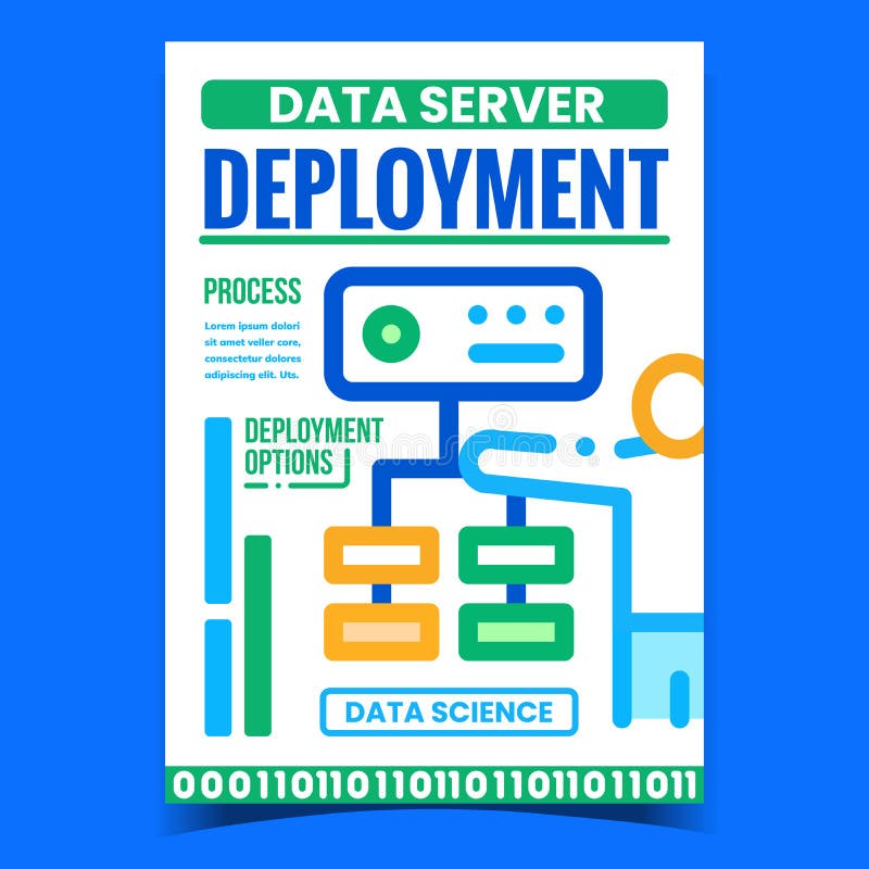 Data Server Deployment Promotion Banner Vector Stock Vector ...