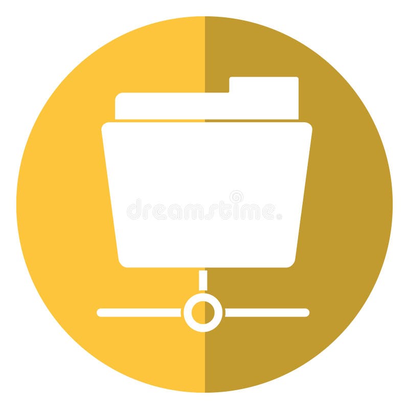 Data Server Folder Security System Technology Shadow Stock Vector ...