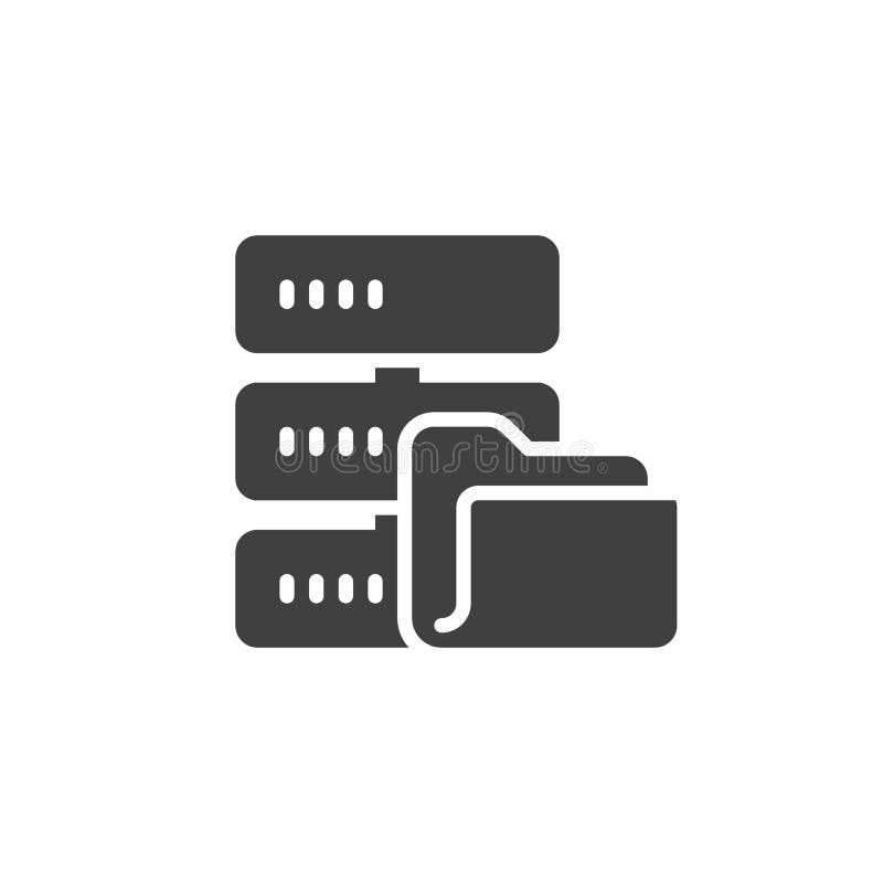Data Server Folder Vector Icon Stock Illustration - Illustration of ...