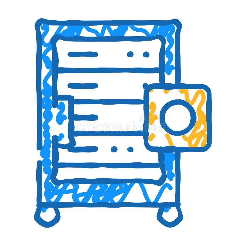 Data Server Icon Doodle Illustration Stock Vector - Illustration of ...