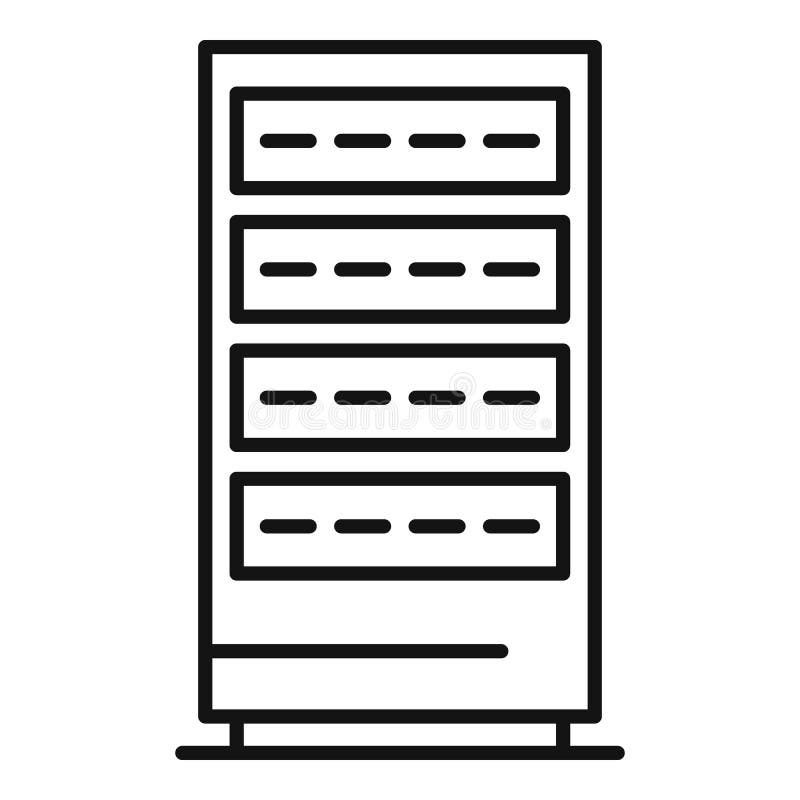Data Server Icon, Outline Style Stock Vector - Illustration of file ...