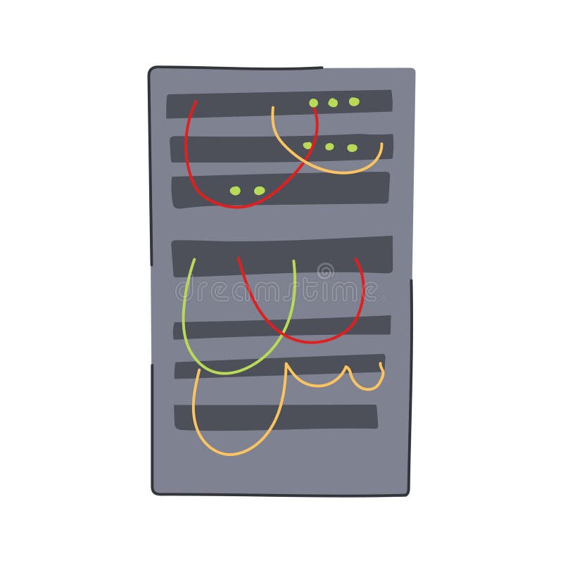 Data Server Rack Cartoon Vector Illustration Stock Illustration ...