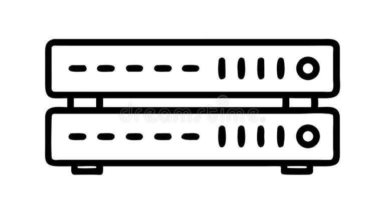 Data Server Rack Icon Network Hardware Equipment Graphic, Vector Design Generative AI Stock ...