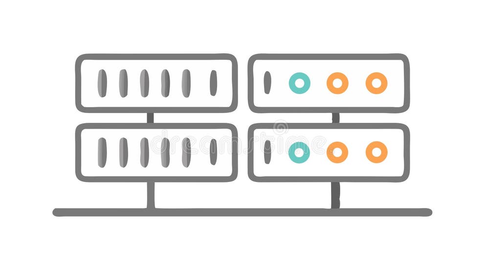 Data Server Rack Icon, Symbolizing Digital Infrastructure and ...