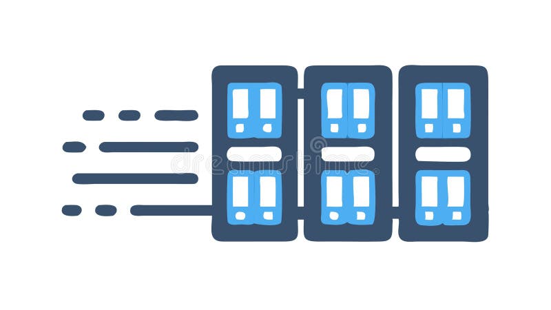 Data Server Rack, Network Infrastructure, Cloud Storage, Digital Computing, Vector Design ...