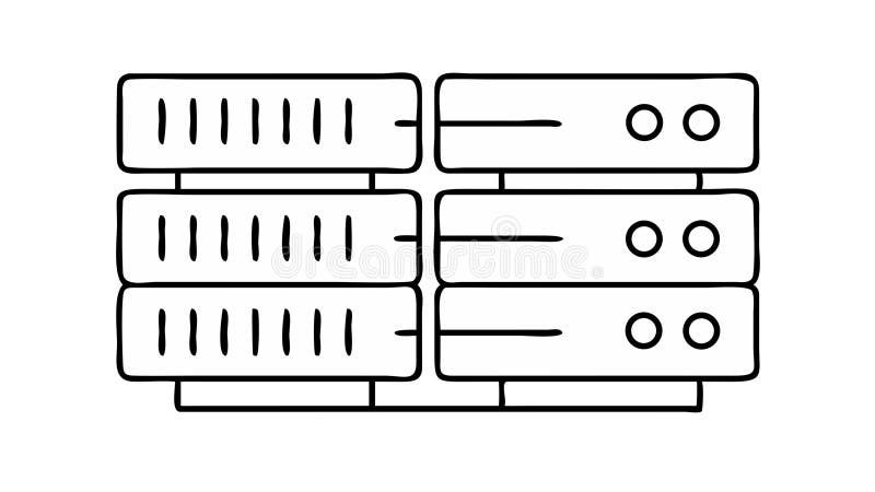 Data Server Racks it Infrastructure, Vector Design Generative AI Stock Vector - Illustration of ...