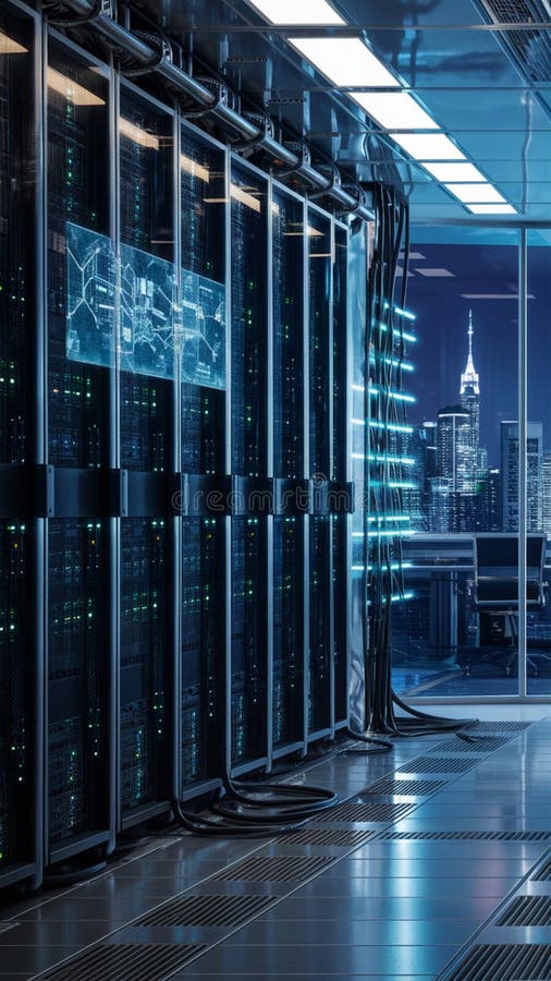 Data Server Room. Save Security. Ai Generated Stock Illustration ...