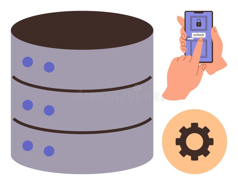 Data Server Security with Mobile Access and Configuration Setup Stock ...