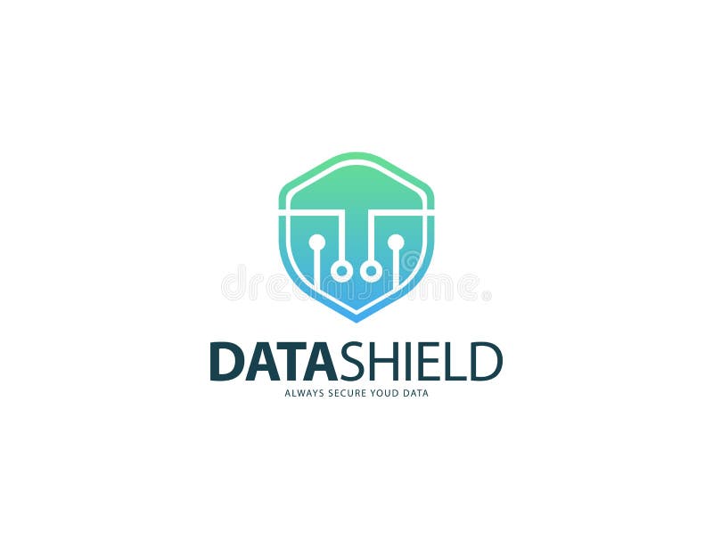 Data Server Shield Logo or Icon Design for App. Online Shield Guard ...