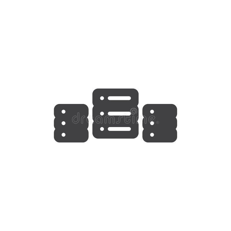Data Server Storage Vector Icon Stock Vector - Illustration of ...