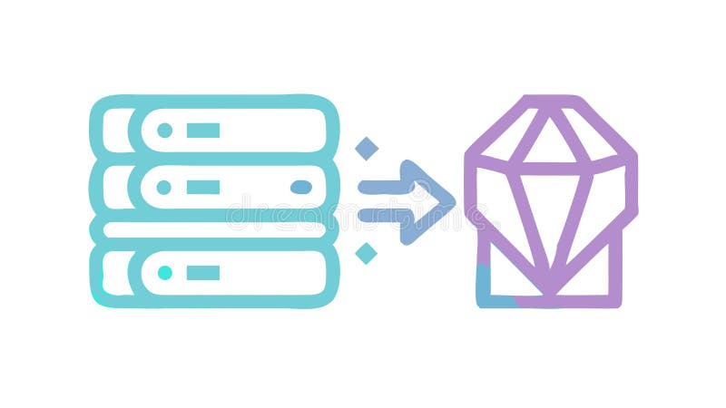 Data Server To Diamond Conversion Vector Illustration, Vector Design Generative AI Stock Vector ...
