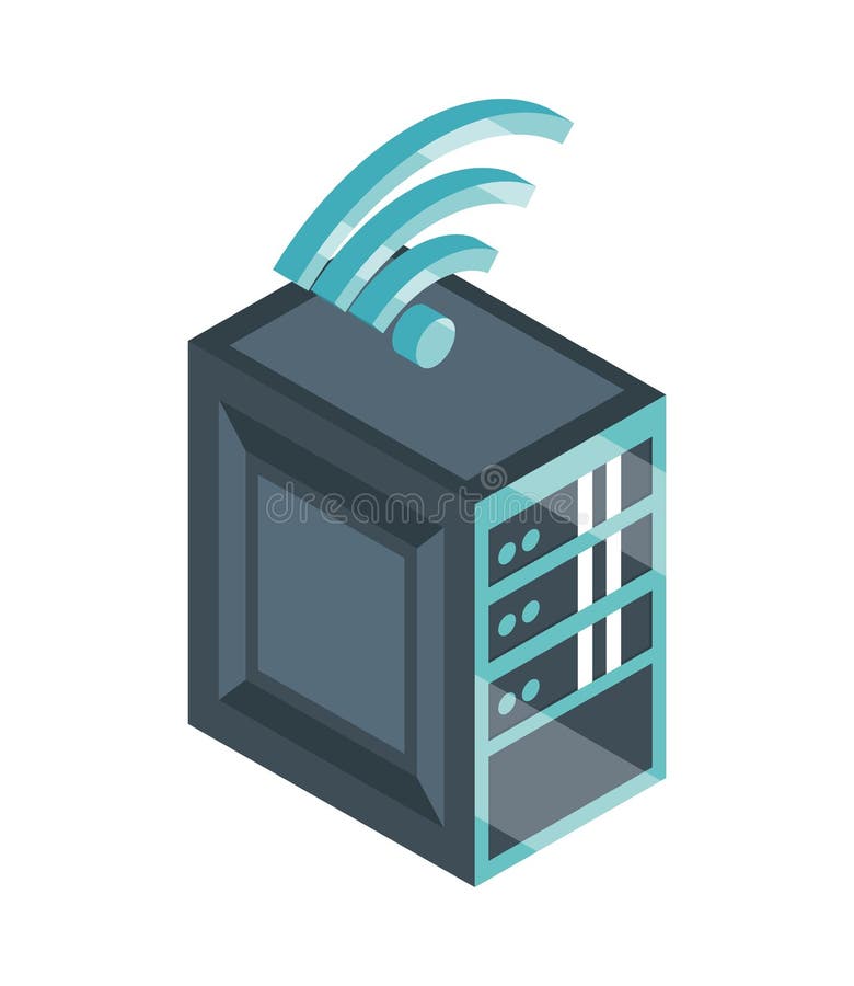 Data server wifi stock vector. Illustration of isolated - 249249631