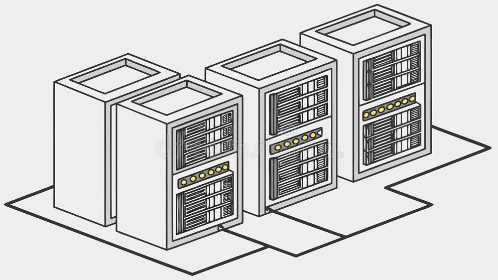 Data Servers, Cloud Computing, Network Infrastructure, Technology, Vector Design Generative AI ...
