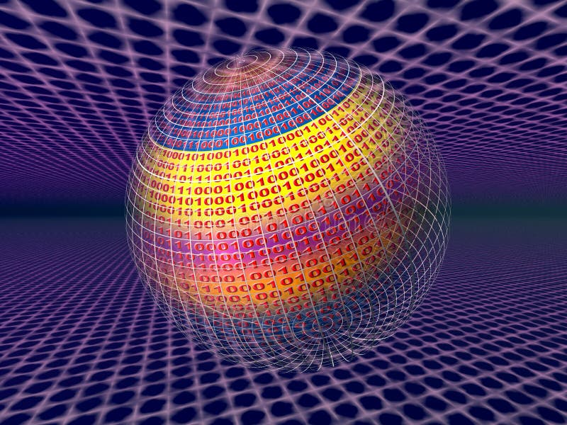 Data Servers, Virtual Reality Stock Illustration - Illustration of ...