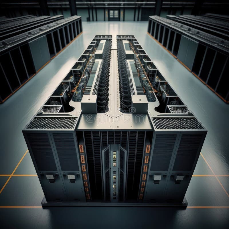 Data Service Center Building. Generative AI Stock Illustration ...