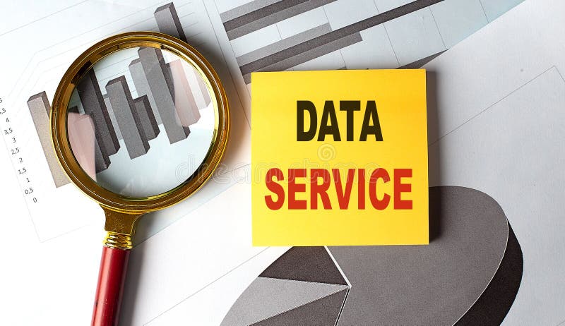 DATA SERVICE Text on Sticky on Chart, Business Stock Photo - Image of ...