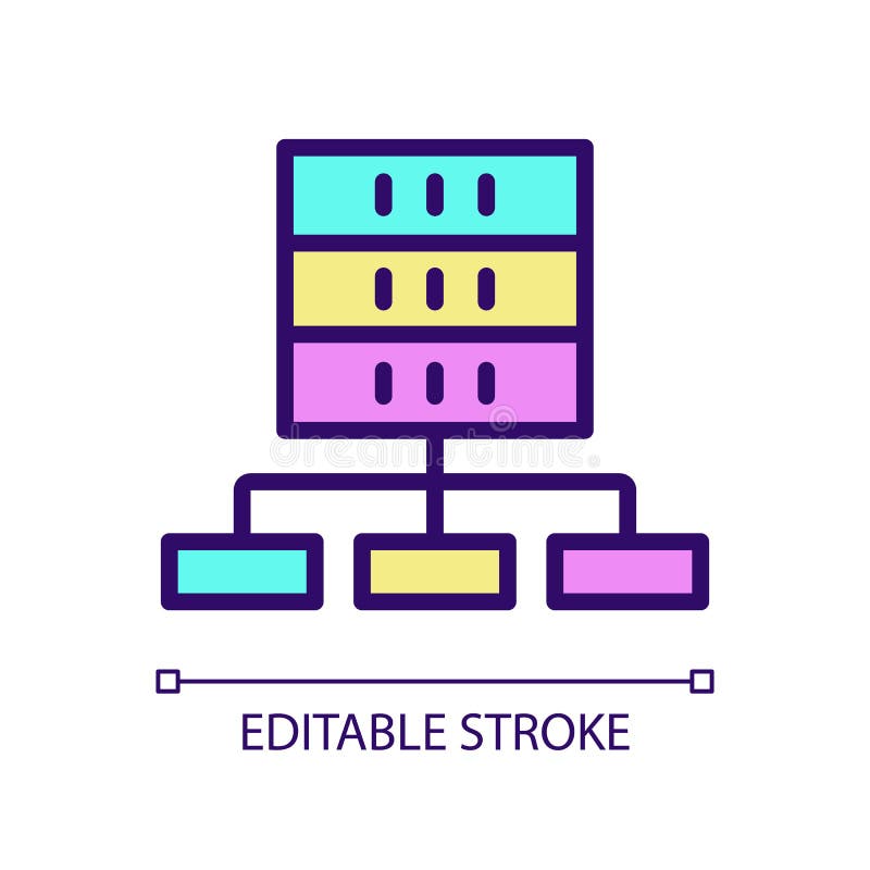 Data Set Technology RGB Color Pixel Perfect Icon Stock Vector ...