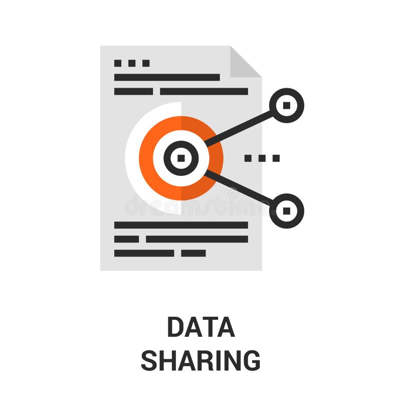 Data sharing icon stock vector. Illustration of office - 78875492