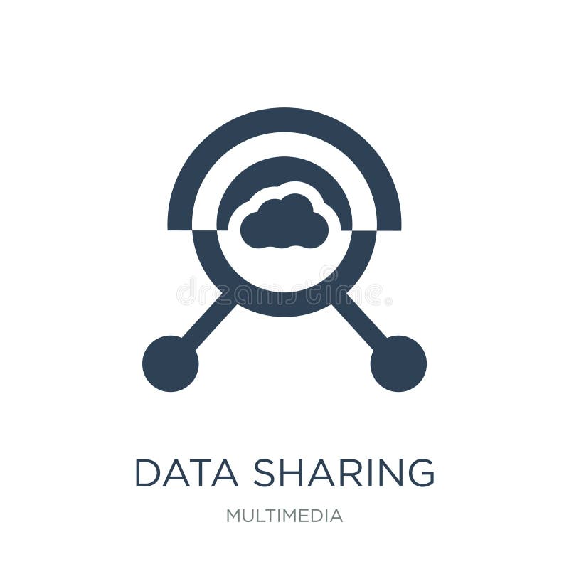 Data Sharing Icon in Trendy Design Style. Data Sharing Icon Isolated on ...