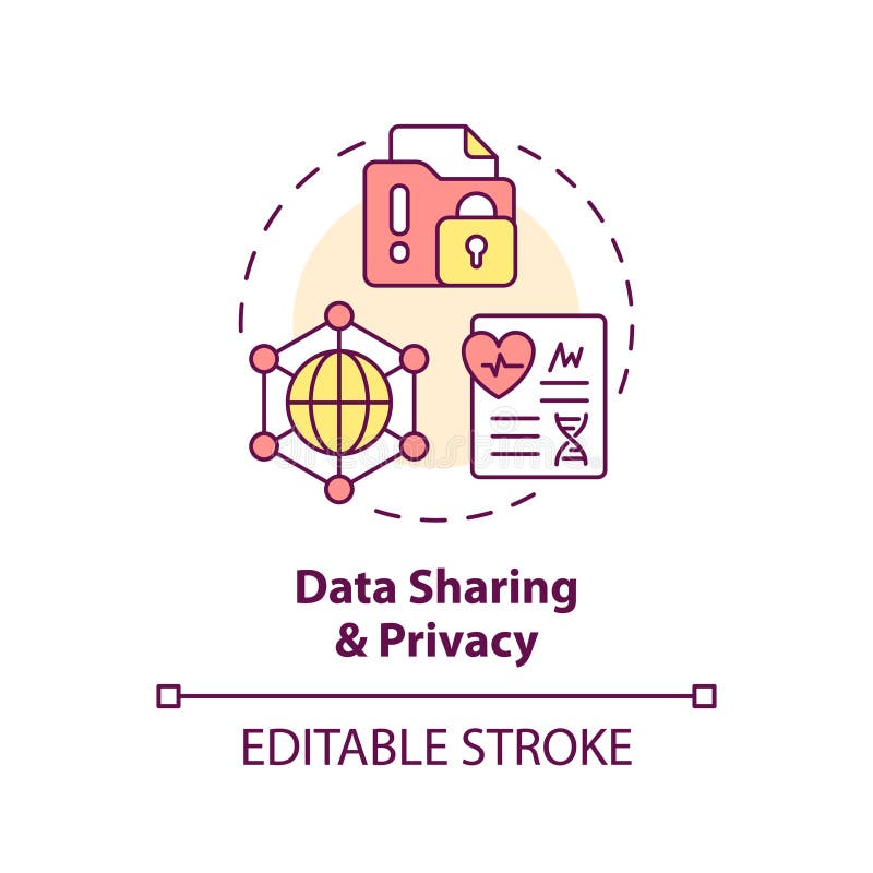 Data Sharing and Privacy Concept Icon Stock Vector - Illustration of ...