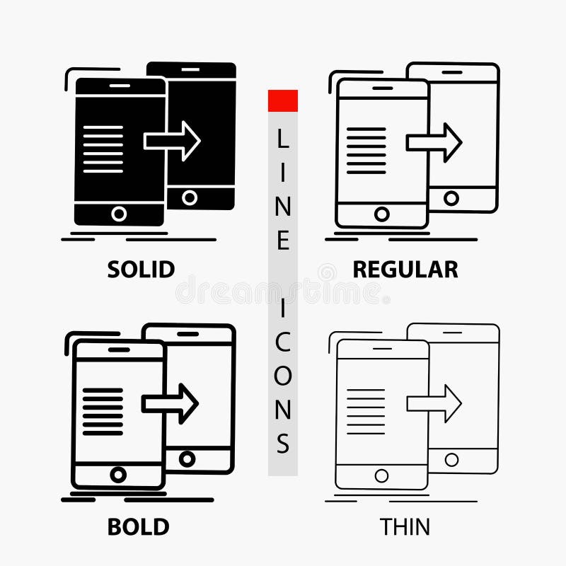 Data Sharing Sync Synchronization Syncing Icon In Thin Regular