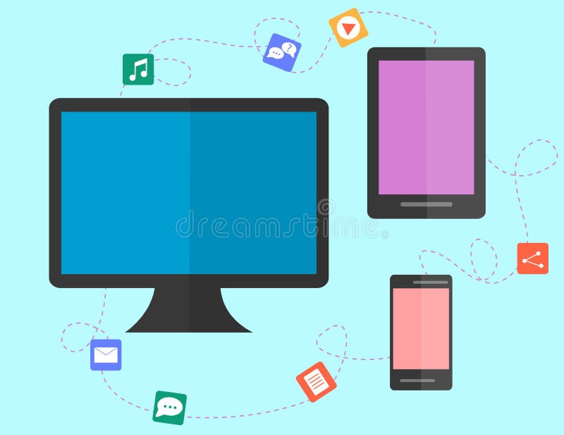 Data Transfer Concept between Two Tablets. Communication between Two ...