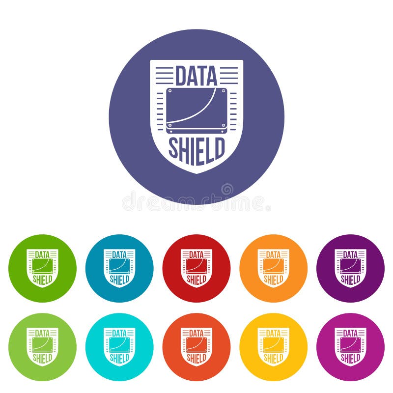 Data Shield Icon Green Vector Stock Vector - Illustration of insurance ...