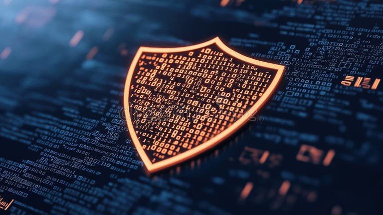 Data Shield Made of Binary Code, Digital Protection, Cyber Defense ...