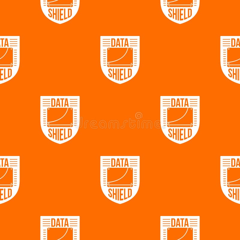 Data Shield Pattern Vector Orange Stock Vector - Illustration of ...