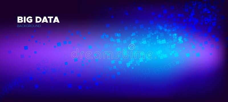 Data Software. Blue Technology Wallpaper Stock Vector - Illustration of ...