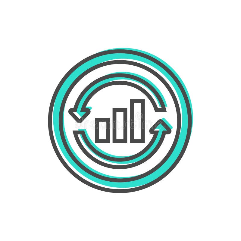 Data Sorting Icon with Chart Sign Stock Illustration - Illustration of ...
