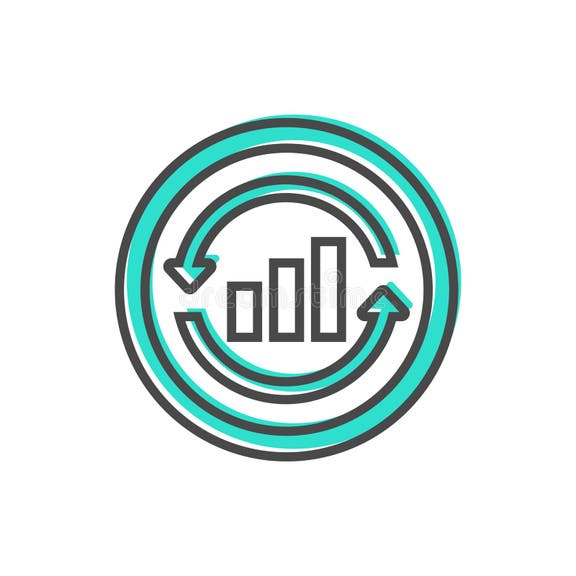 Data Sorting Icon with Chart Sign Stock Illustration - Illustration of ...