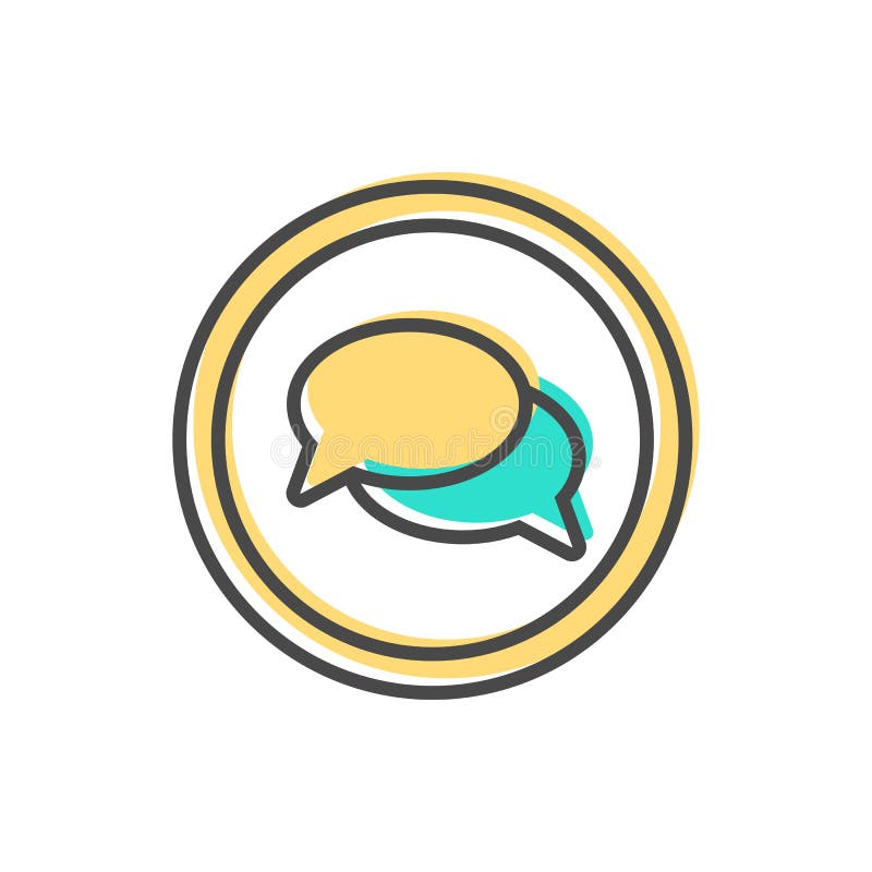 Data Sorting Icon with Speech Bubble Sign Stock Vector - Illustration ...