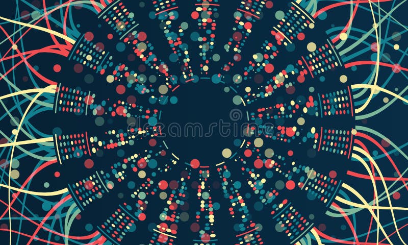 Data Sorting Process Big Data Stream Futuristic Infographics File