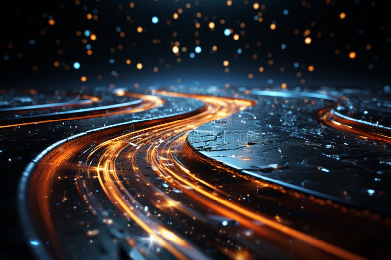 Data Sparkle Trail Vector Environment Showcasing Glittering Dust and ...