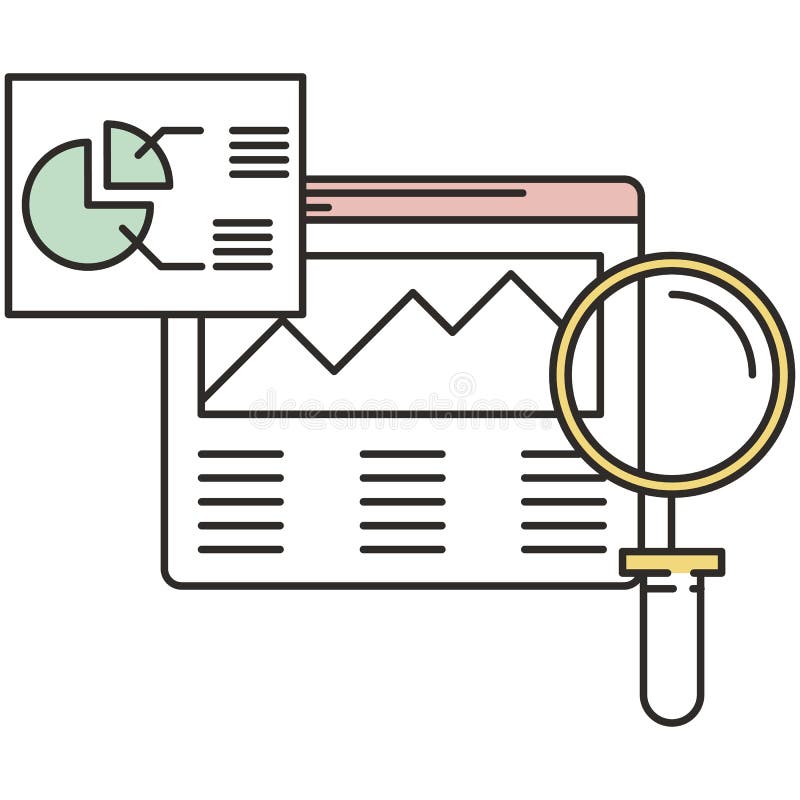 Data Statistic Analysis Icon Vector Graph Chart and Loupe Flat Design ... Data Statistic Analysis Icon Vector Graph Chart and Loupe Flat Design ...