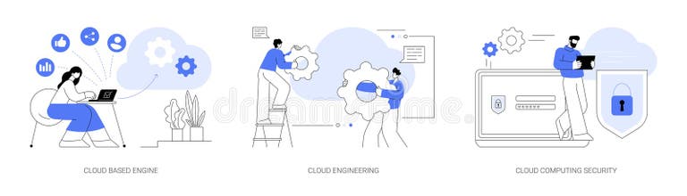 Data Storage Abstract Concept Vector Illustrations. Stock Vector - Illustration of classic ...