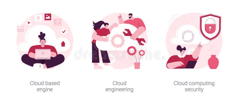 Data Storage Abstract Concept Vector Illustrations. Stock Vector - Illustration of concept ...