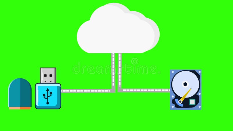 Data Storage Animation on a Green Screen Background Stock Footage ...
