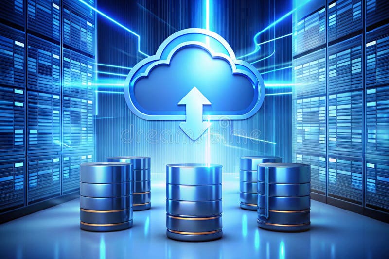 Data Storage, Backup, and Restore Concept Design Stock Illustration ...