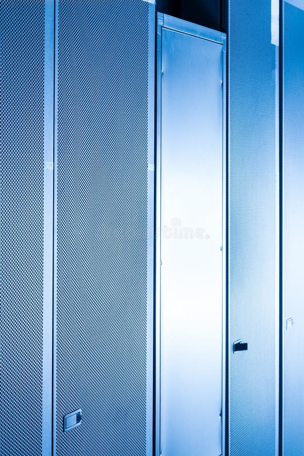 Data Storage Cabinets with Hard Drive Array Stock Image - Image of ...