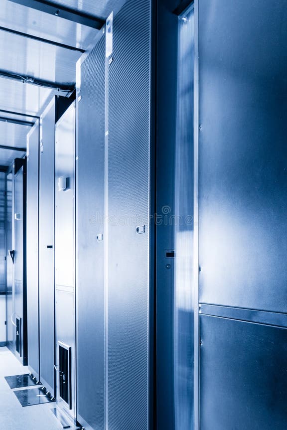 Data Storage Cabinets with Hard Drive Array Stock Image - Image of ...