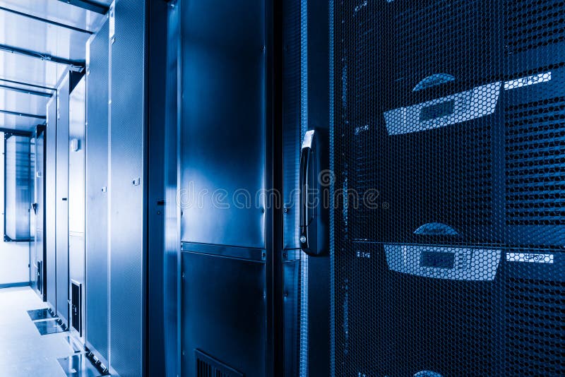 Data Storage Cabinets with Hard Drive Array Stock Image - Image of ...