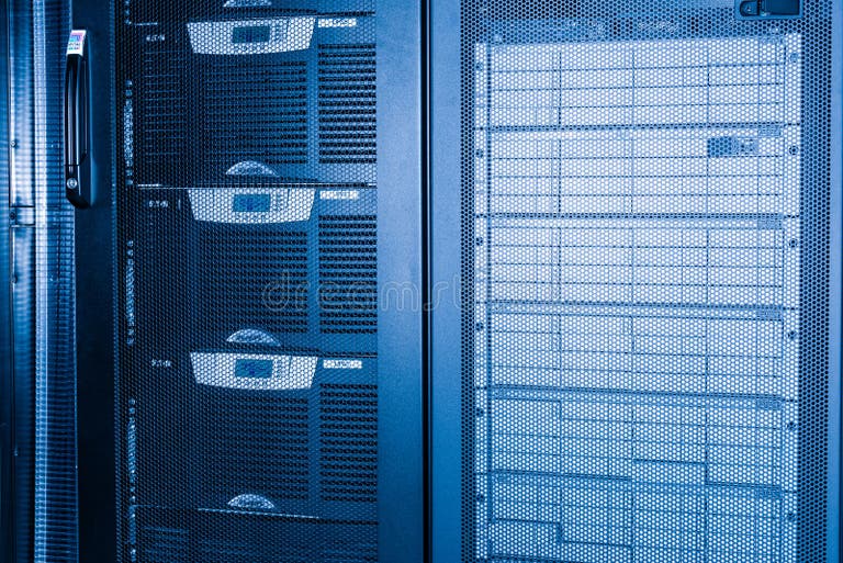 Data Storage Cabinets with Hard Drive Array Stock Photo - Image of ...