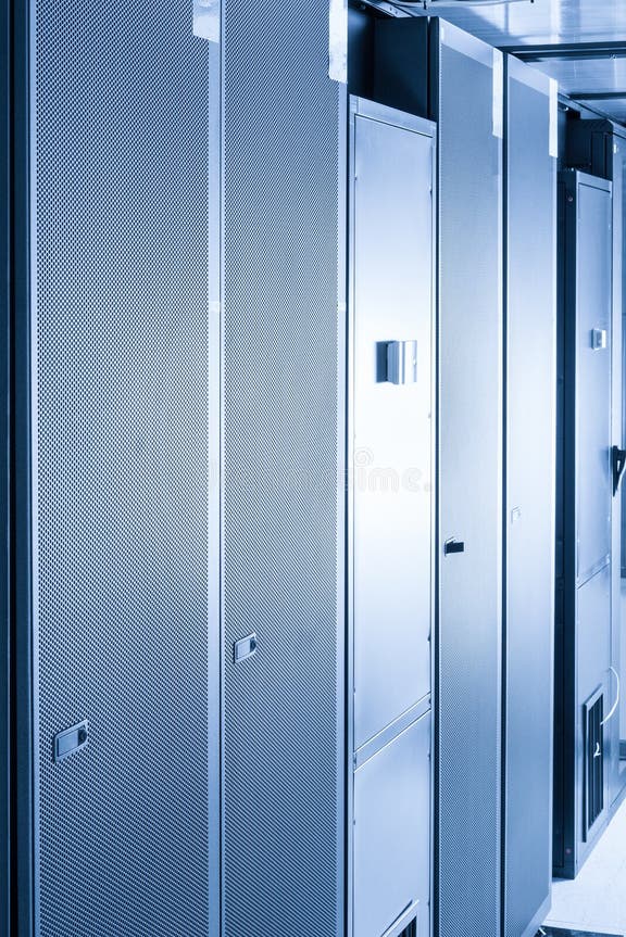 Data Storage Cabinets with Hard Drive Array Stock Photo - Image of ...