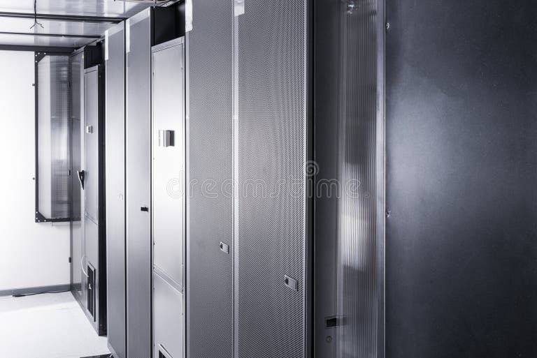 Data Storage Cabinets with Hard Drive Array Stock Photo - Image of ...