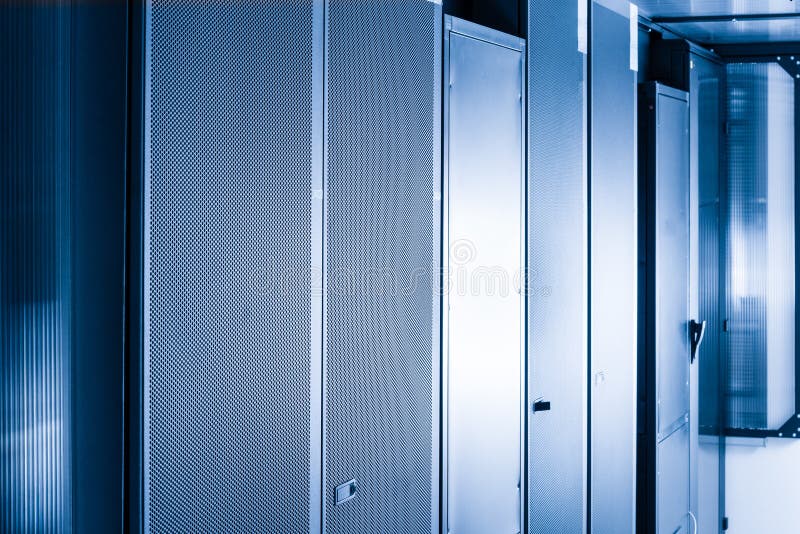 Data Storage Cabinets with Hard Drive Array Stock Image - Image of ...