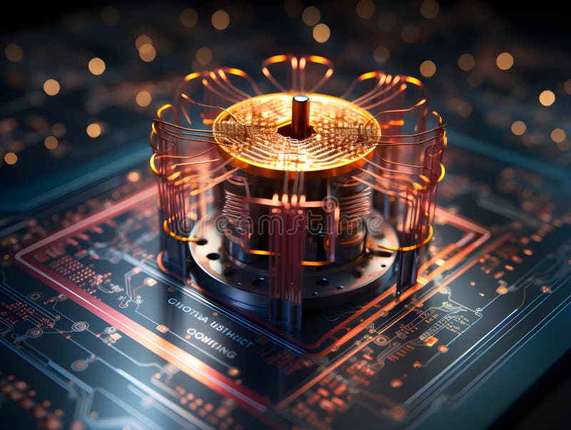 Data Storage Center Quantum Computing Database Cloud Computing Concept Stock Image Image Of