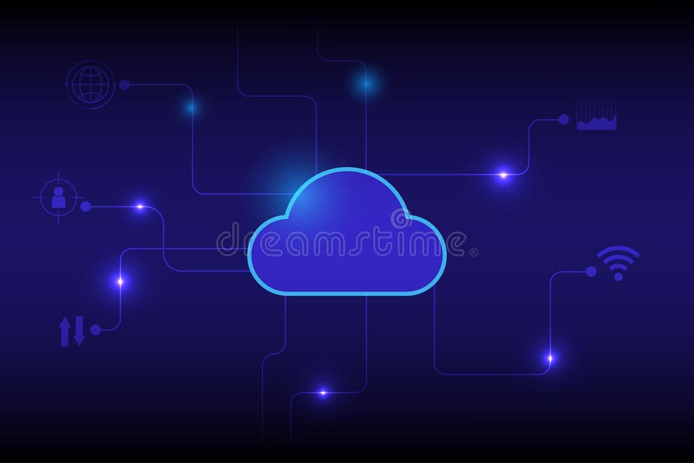 Data Storage Cloud Internet Database and Data Server Concept, Technology Background Stock ...