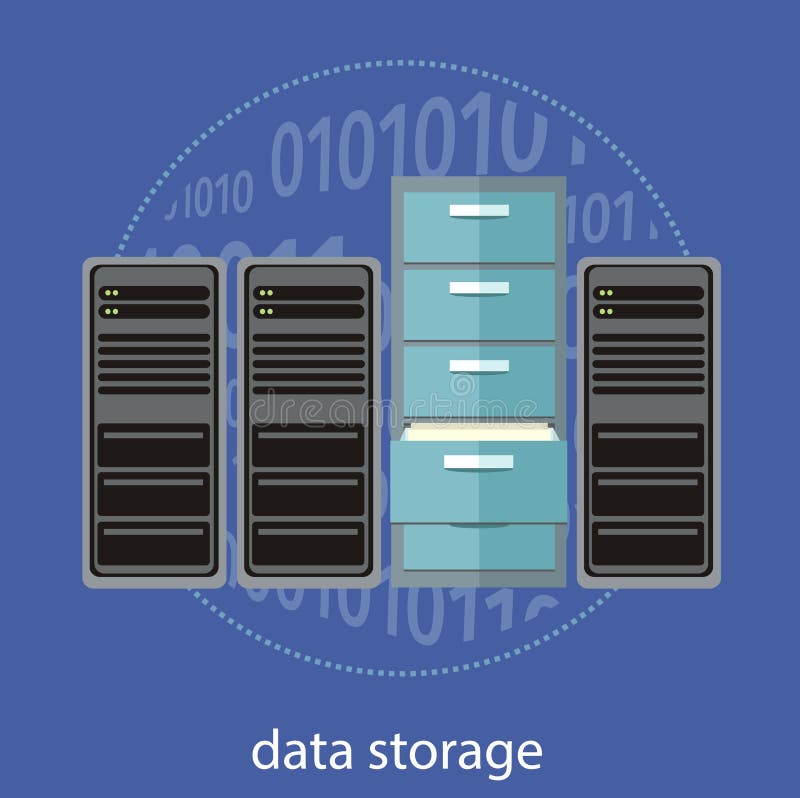 Data Storage Service Banner Stock Vector - Illustration of backup ...